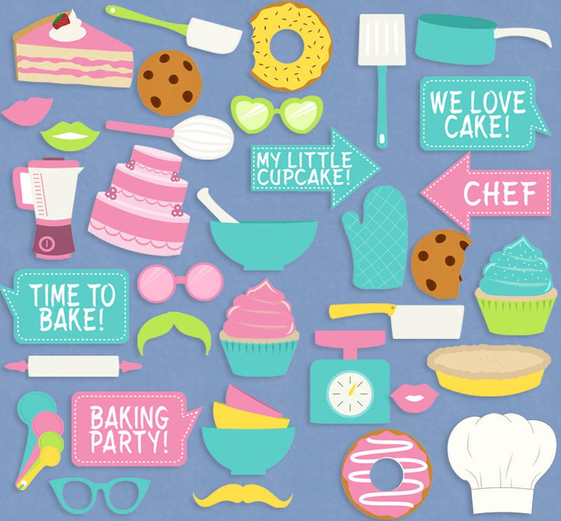 35 Baking Party Photo Booth Props Baking Kitchen Themed Party | Etsy UK