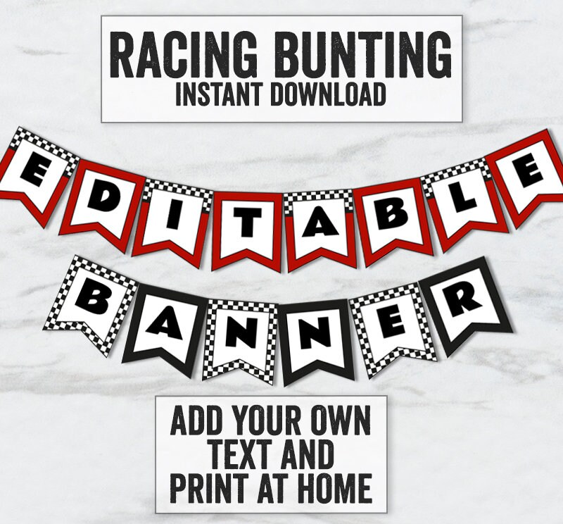Editable Racing Driver Party Bundle Printable Race Car | Etsy