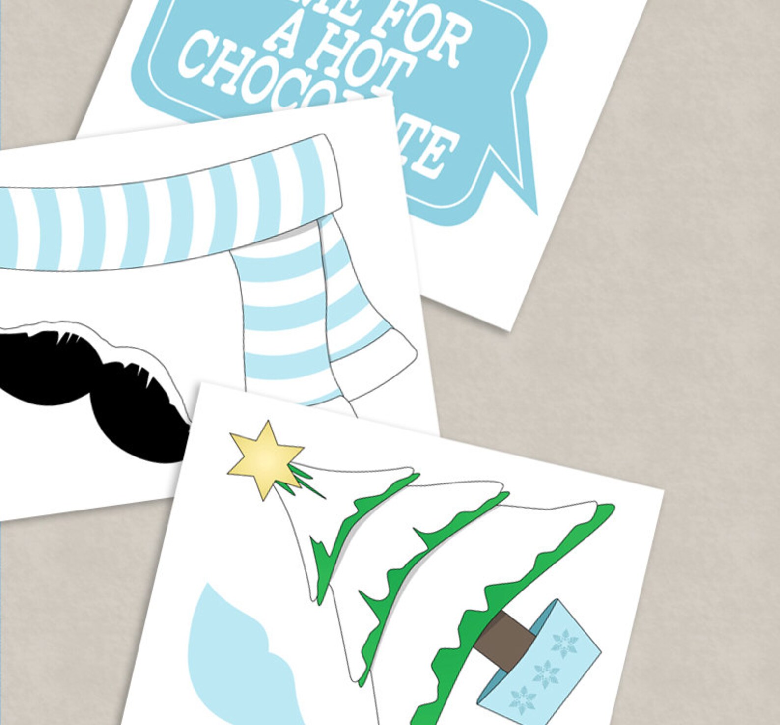 35 Winter Wonderland Photobooth Props Winter Party Props - Etsy UK