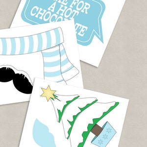 35 Winter Wonderland Photobooth Props, Winter Party Props, Printable ...