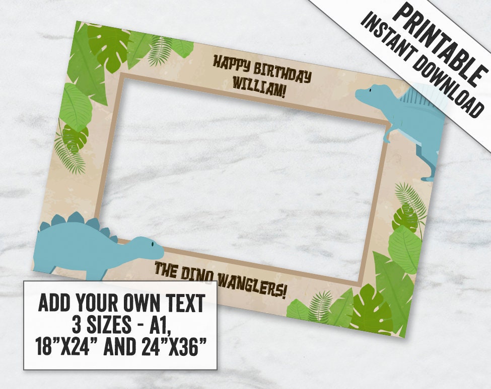 Printable Dinosaur Party Decorations, Dino Diy Party Decor, Editable ...