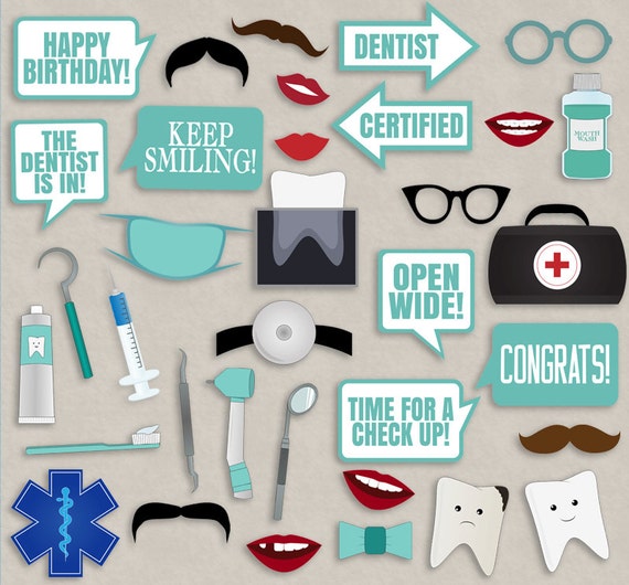 35 Dentist Themed Party Photo Booth Props Dentist props love