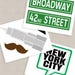 35 New York Photo Props, New York Party Photo Booth Props, I Love Ny ...
