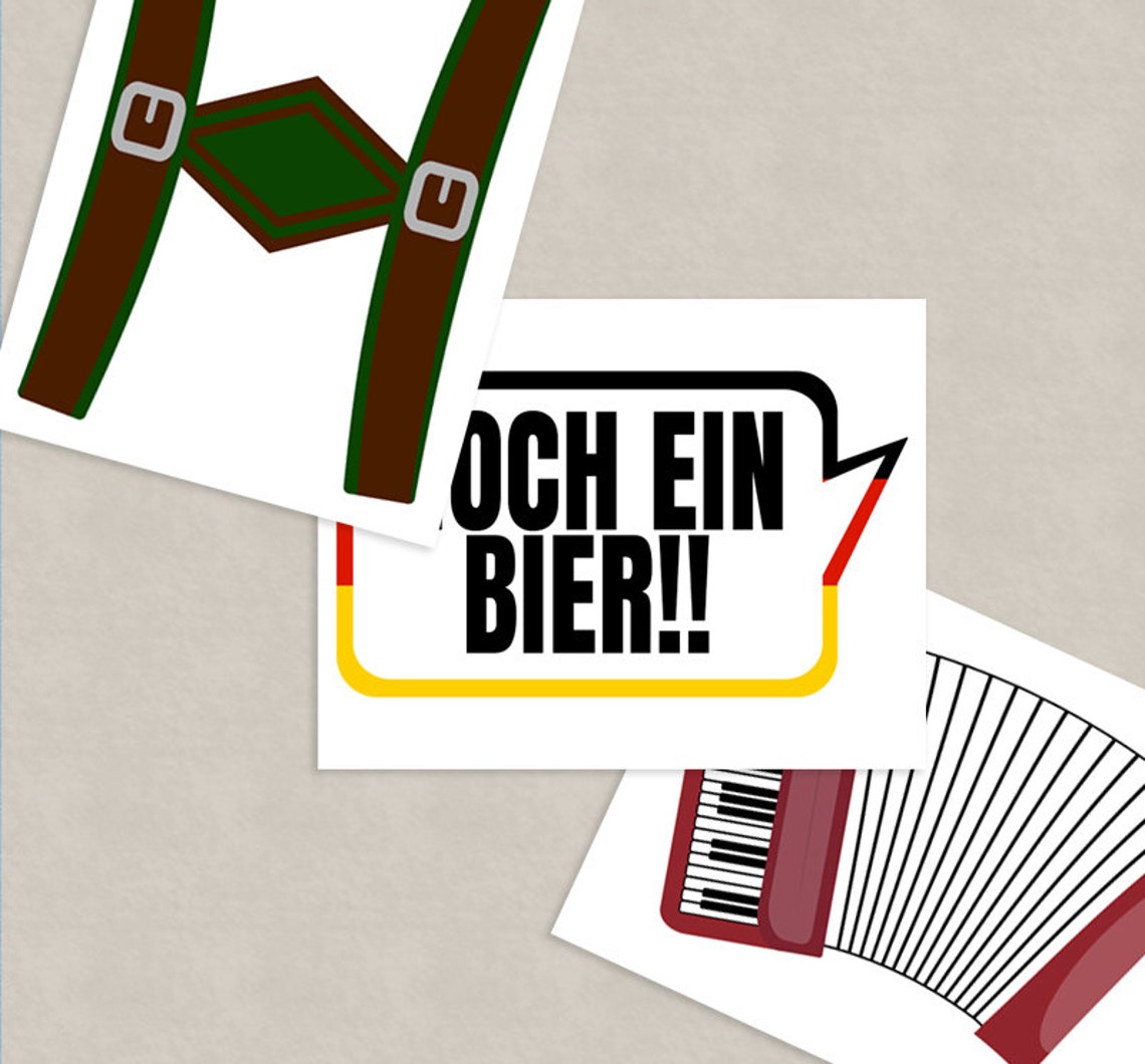 35 German Party Props, Printable German Themed Photo Booth Props ...
