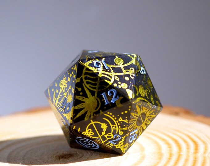 B Grade. Celestial Sphere. OVERSIZED D20. 30mm Face to Face Chonk ...