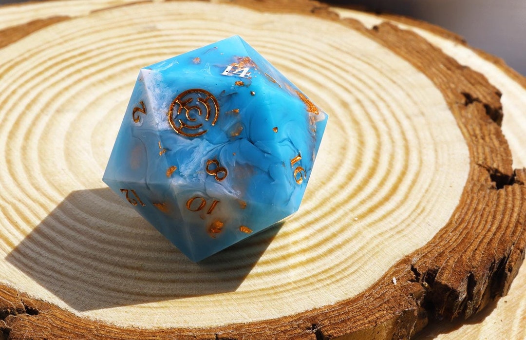 Neptune's Shore. OVERSIZED D20. 30mm Face to Face Chonk. Dungeons and ...