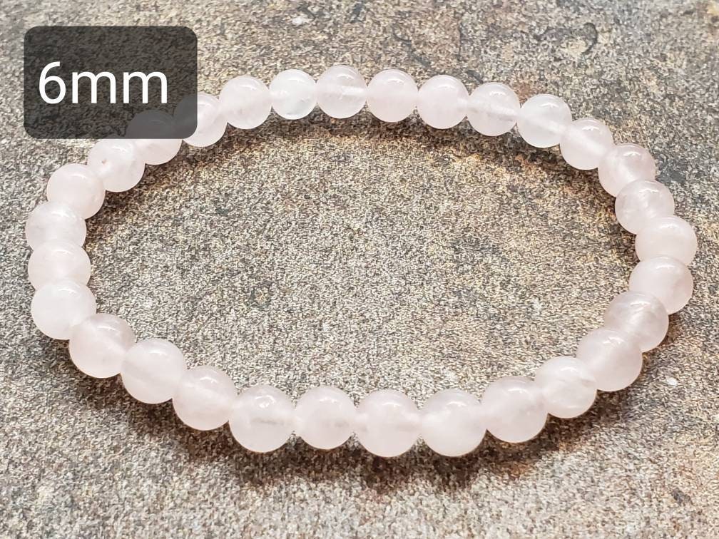 Natural Rose Quartz Bracelet Gemstone Bracelet Protection - Etsy