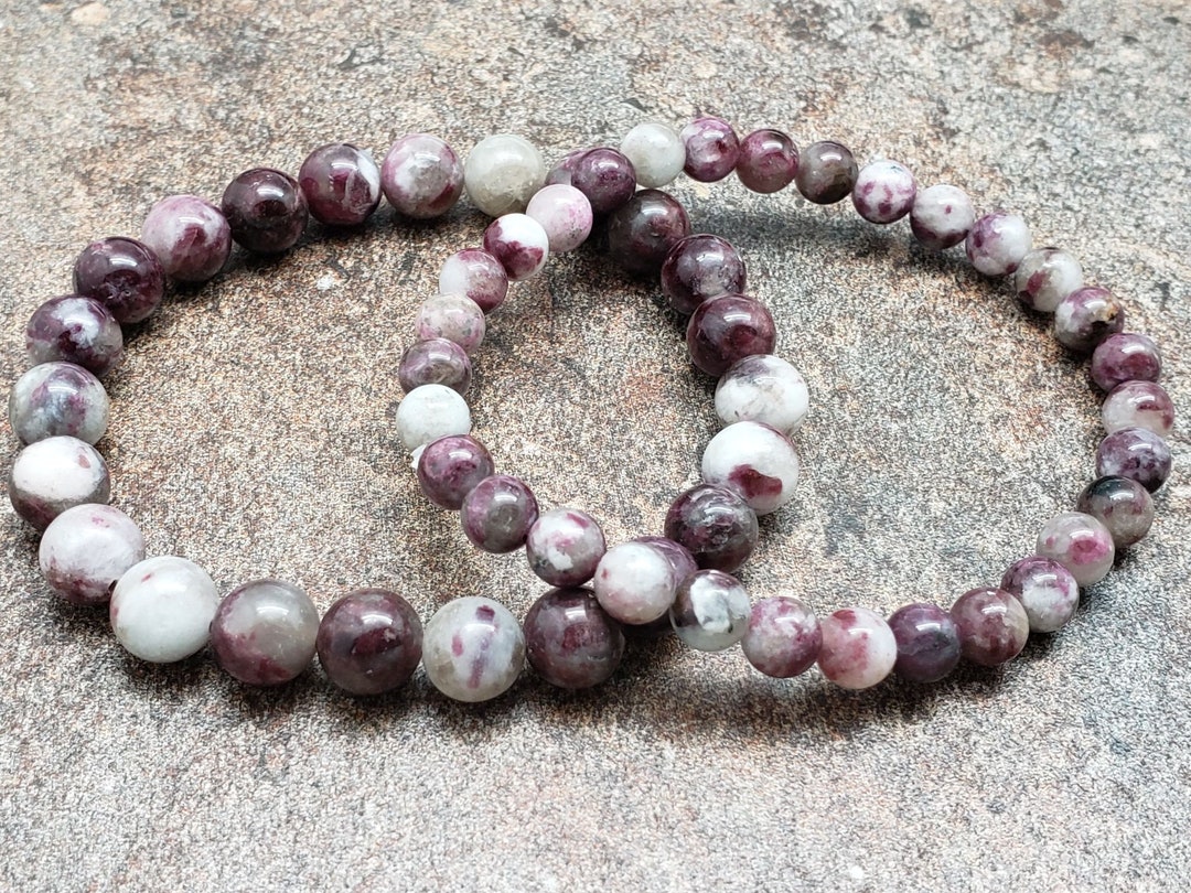 Cherry Tourmaline Bracelet, Plum Tourmaline, Gemstone Bracelet, 7 Inch ...