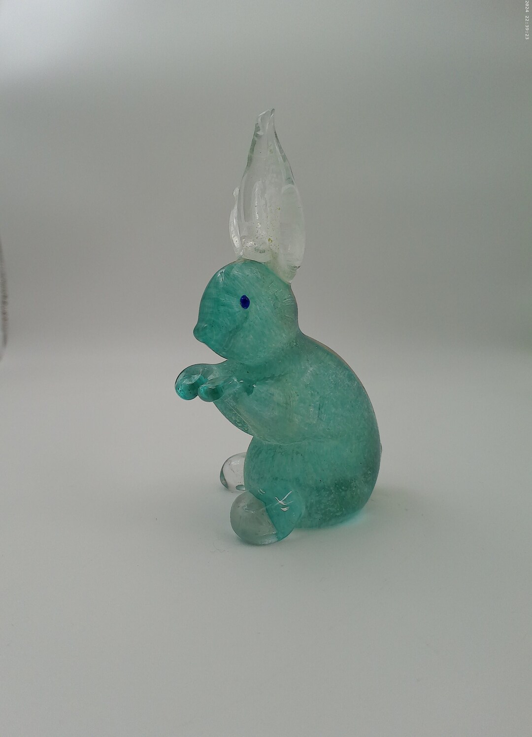 Murano Glass Scavo Bunny Rabbit Likely by Mario Gambaro of Gambaro ...