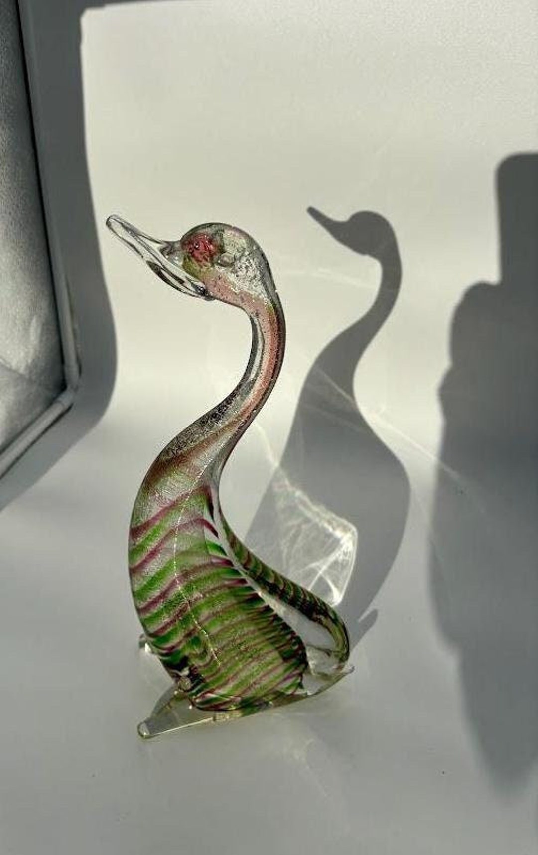 Large, Vintage, Murano Art Glass Duck Figurine, Hand Blown: Most Likely ...