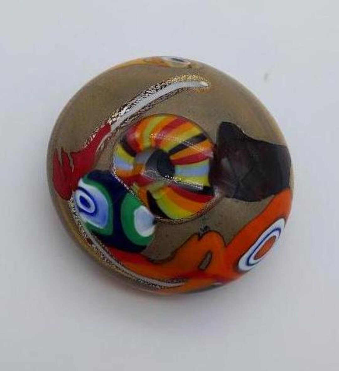 Rare, Mouth-blown, Art Glass Paperweight, Most Likely Made in Murano as ...
