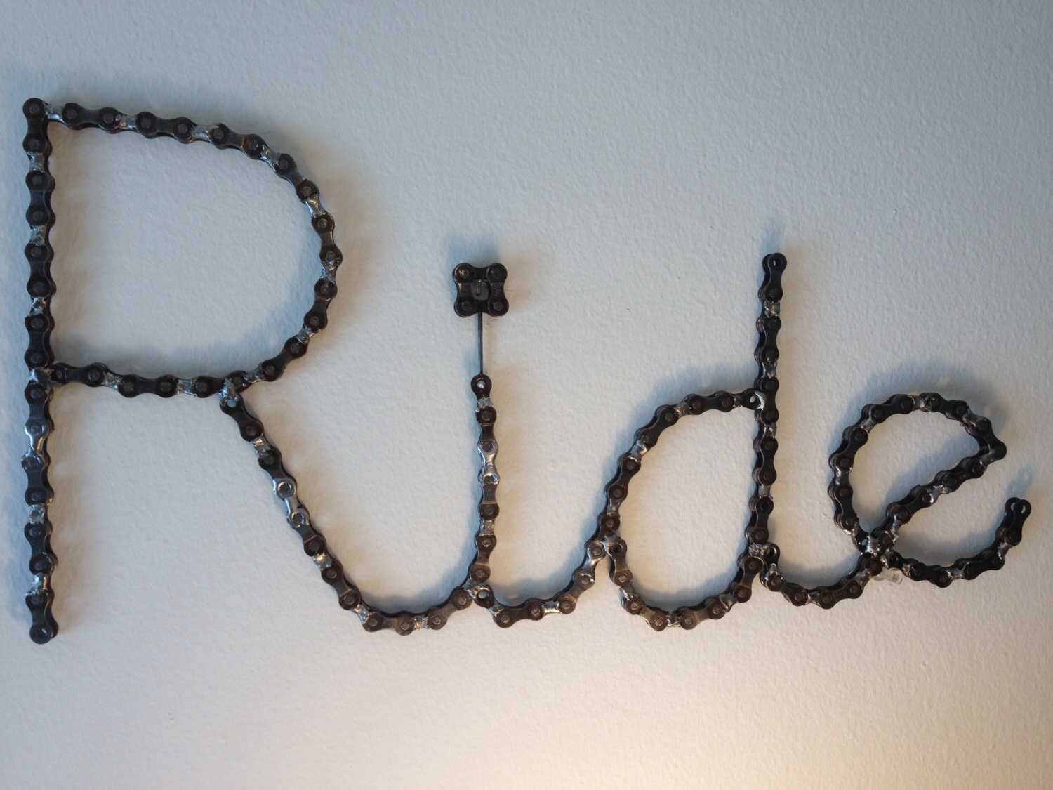 Chained to the Ride (bicycle Chain Upcycled Into the Word "ride") - Etsy