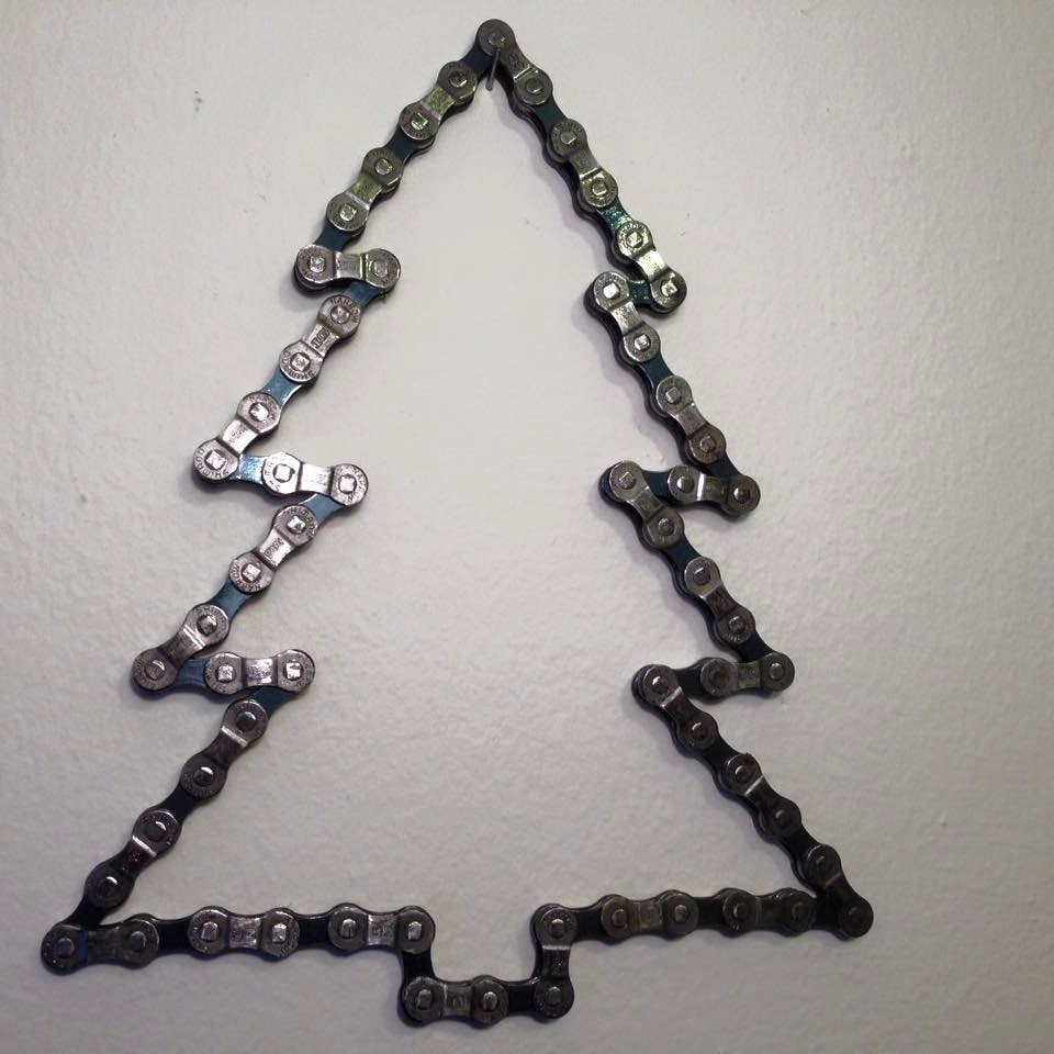 Chained Tree. Recycled / Upcycled Bicycle Chain in the Shape of a ...