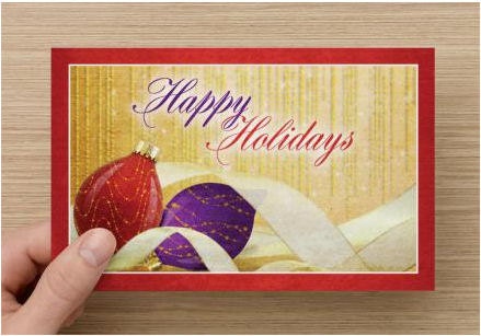 Happy Holidays Folded Personalized Christmas Cards | Etsy