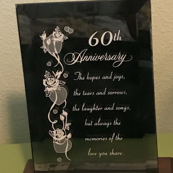 60th Anniversary Plaque - Etsy