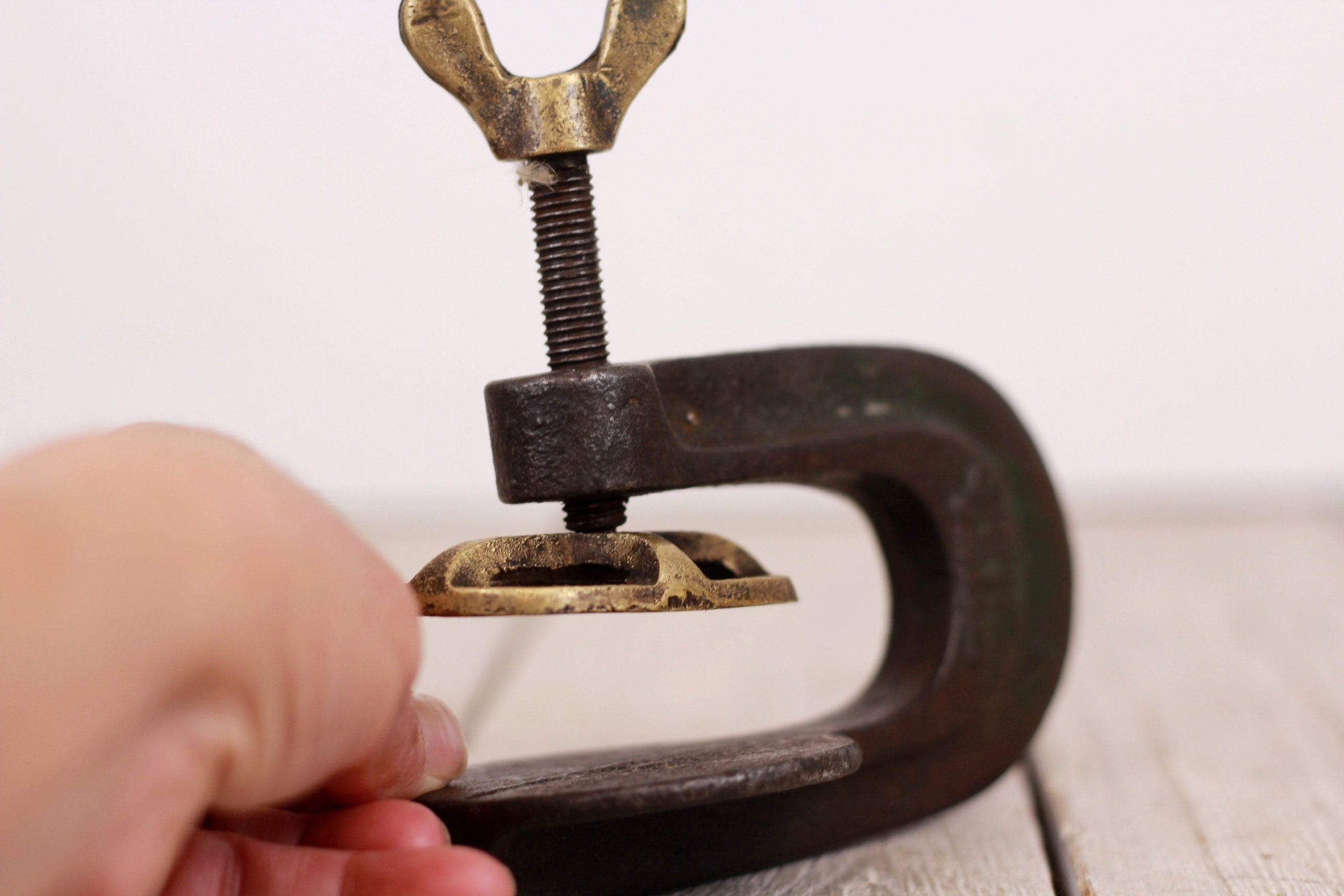 Metal and Brass C Clamp Vintage Clamp Clamp Press Vulcanizer - Etsy