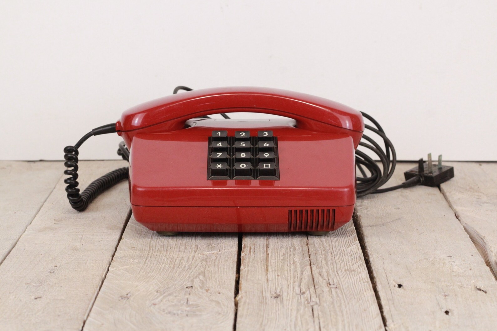 Vintage Push Button Phone Telephone Classic Telephone Red - Etsy