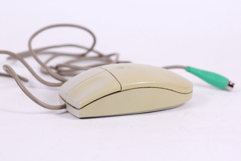 Vintage Logitech Mouse for Computer Two Button Office - Etsy