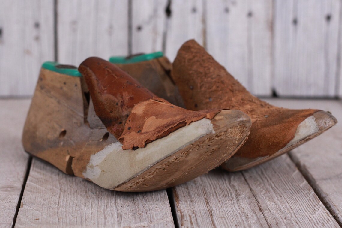 Antique Pair Shoe Lasts Shoe Forms Mold Wood Shoe Forms Wood - Etsy
