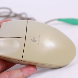 Vintage Logitech Mouse for Computer, Two Button, Office Accessory - Etsy