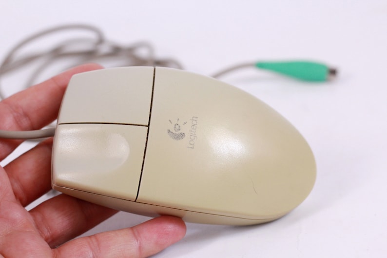 Vintage Logitech Mouse for Computer Two Button Office - Etsy