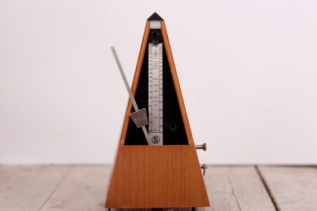 Mechanical Metronome Vintage Wood Clockwork Metronome Working Metronome ...