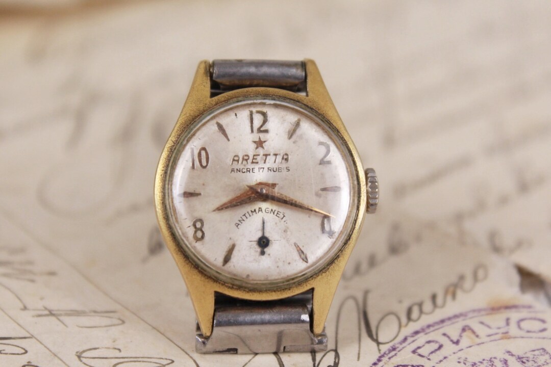 Vintage Wrist Watch Aretta Vintage Swiss Watch Aretta Mechanical Watch ...