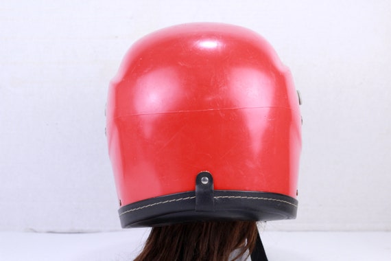 Vintage Motorcycle Helmet - 1980s Helmet - Red/Black … - Gem