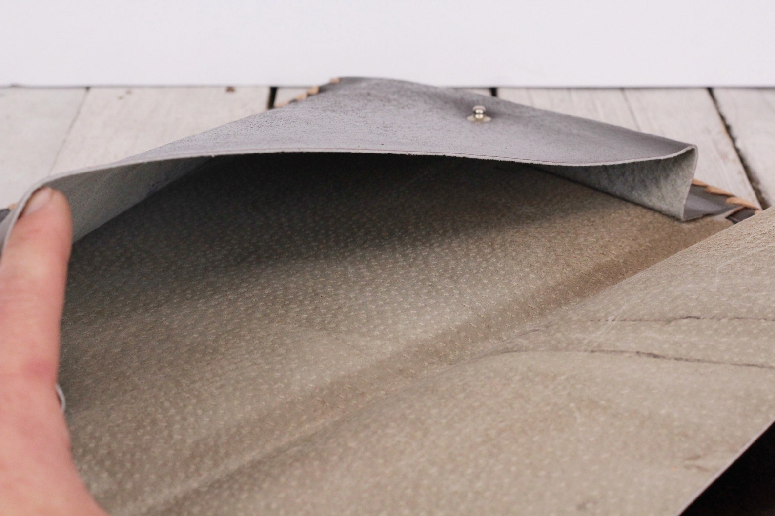 Vintage Handmade Big Leather Documents Folder Paper Case Carry - Etsy