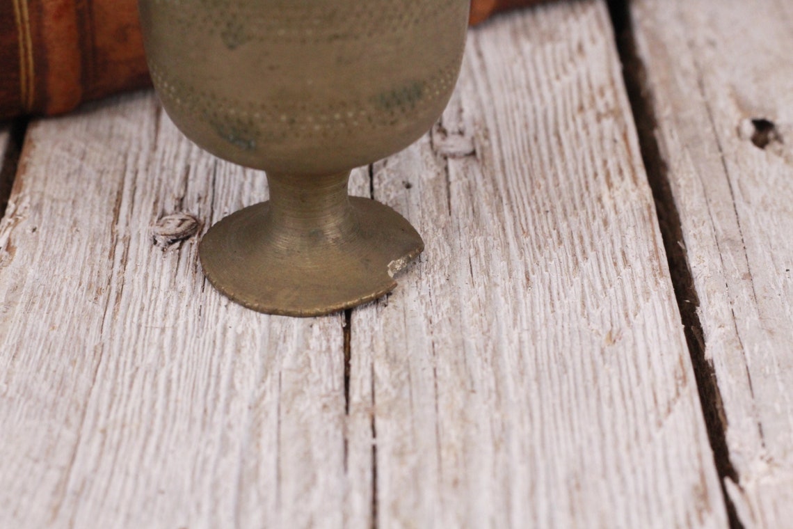Antique Bronze Small Goblet Metal Drinking Stemware - Etsy