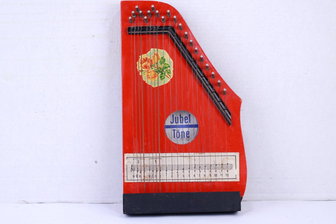 Vintage Jubel Tone Zither, German Zither, Children's Zither, Wooden ...