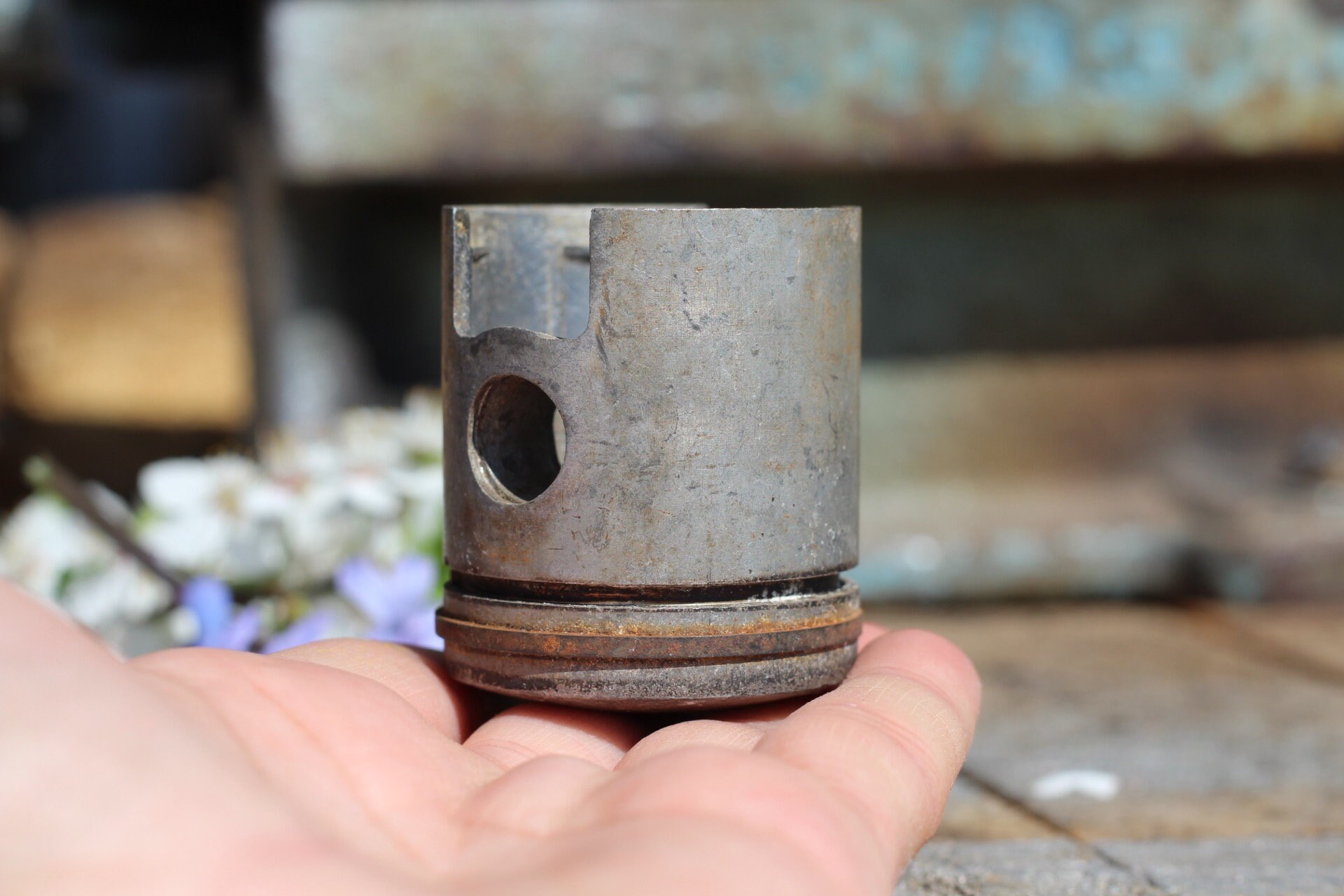 Vintage Motorcycle Piston Planter Flower Pot Abstract Vase | Etsy