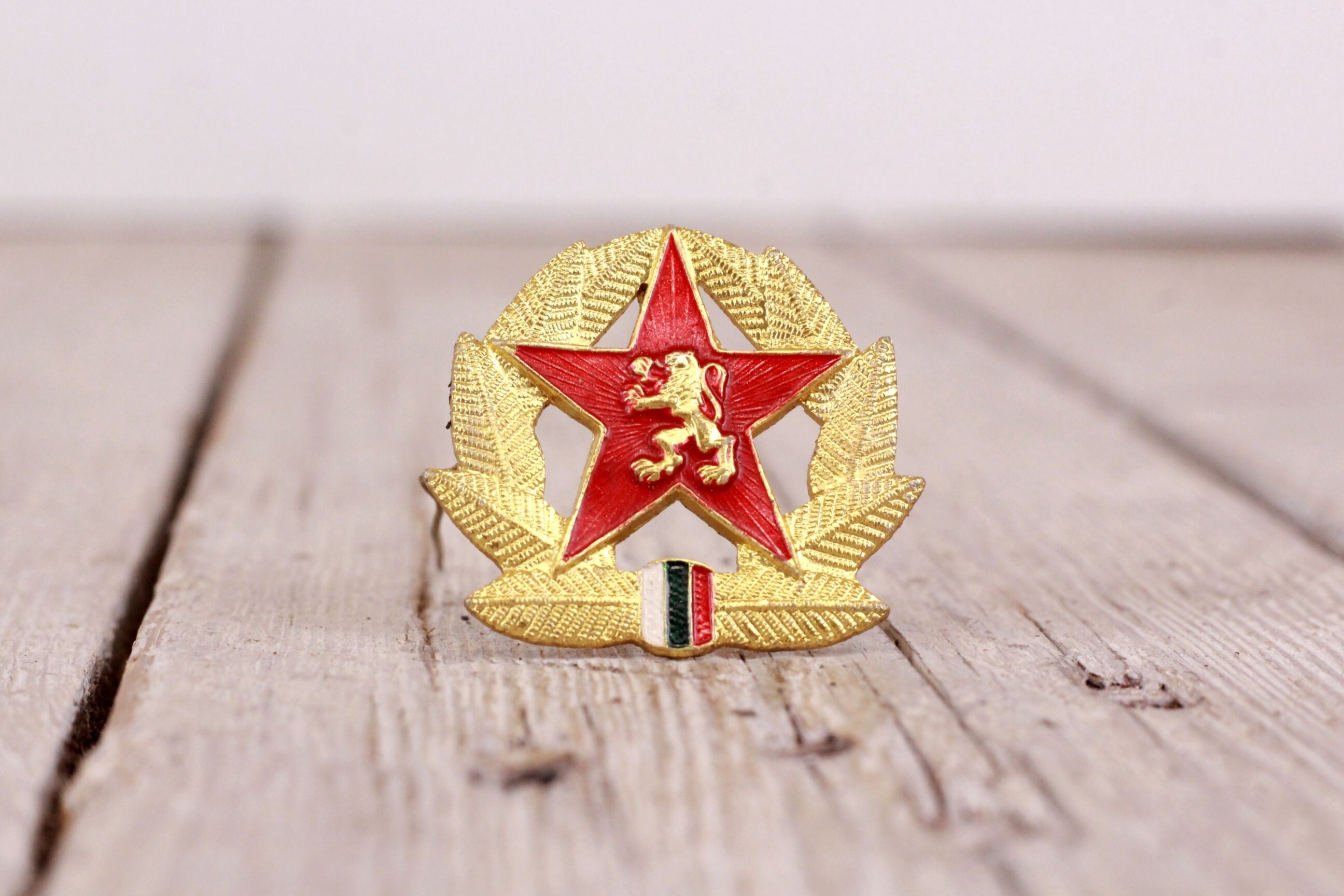 Vintage Star Pin With Leon Military Five Star Red Star Army | Etsy