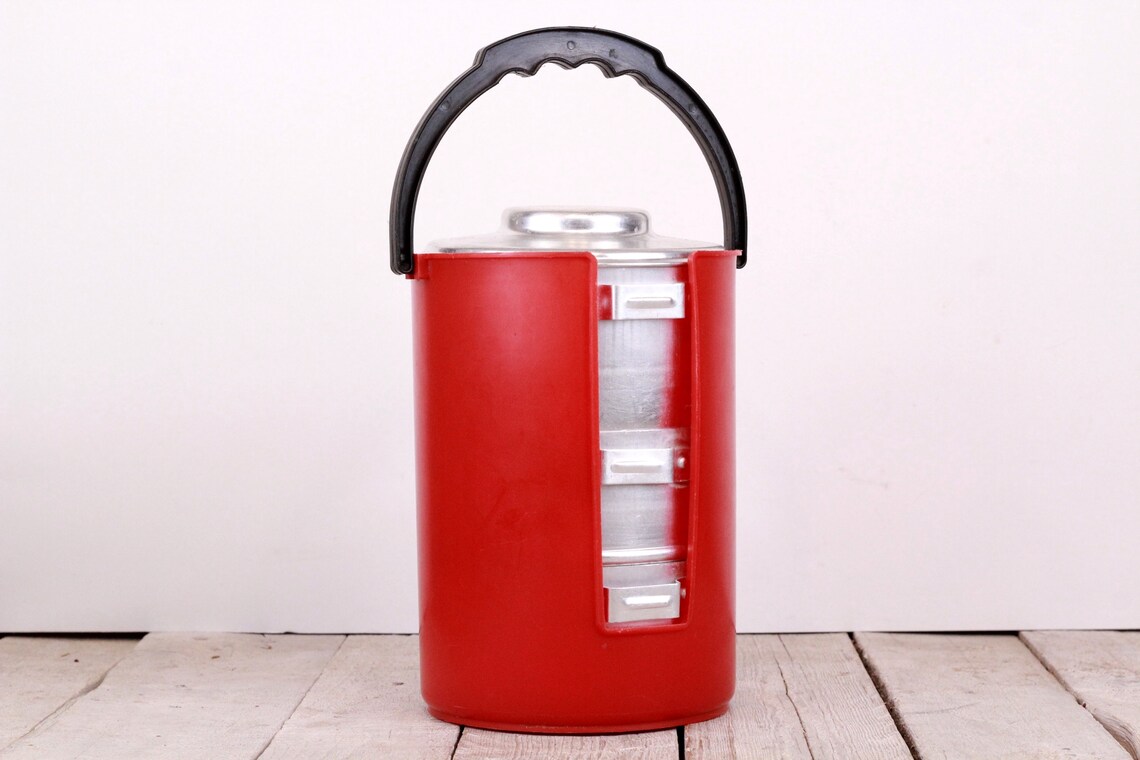 Vintage Lunch Box Bucket 3 in 1 Food Carrier Lunch Pail | Etsy