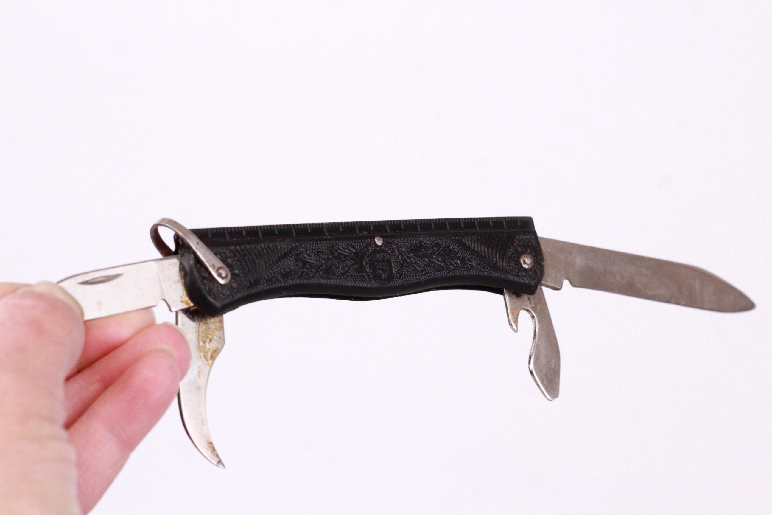 Vintage Pocket Knife With Leather Case Small Pocket Knife - Etsy