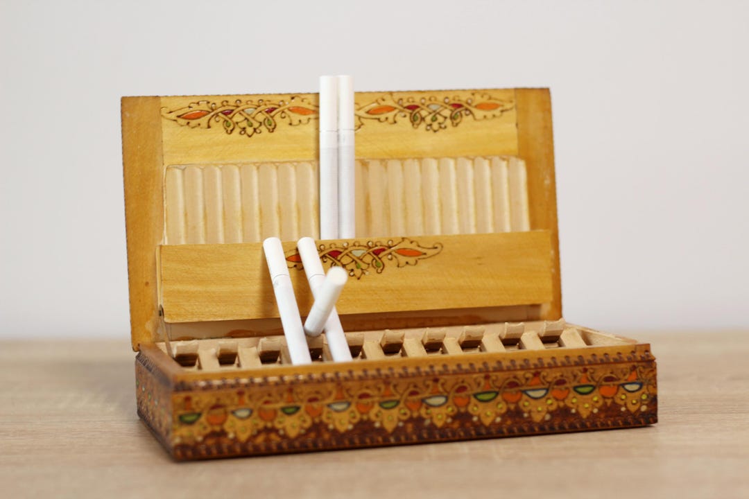 Wooden Cigarette Box With Lid, Case, Holder - Etsy