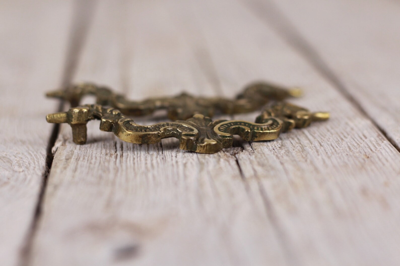 Vintage Brass Drawer Handles Set of 2 Small Door Handles Decorative - Etsy