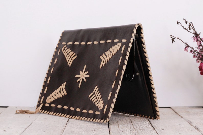 Vintage Handmade Big Leather Documents Folder Paper Case Carry | Etsy