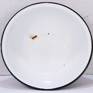 Vintage Enamel Basin, Antique Country Enamelware, White Basin, Wash ...