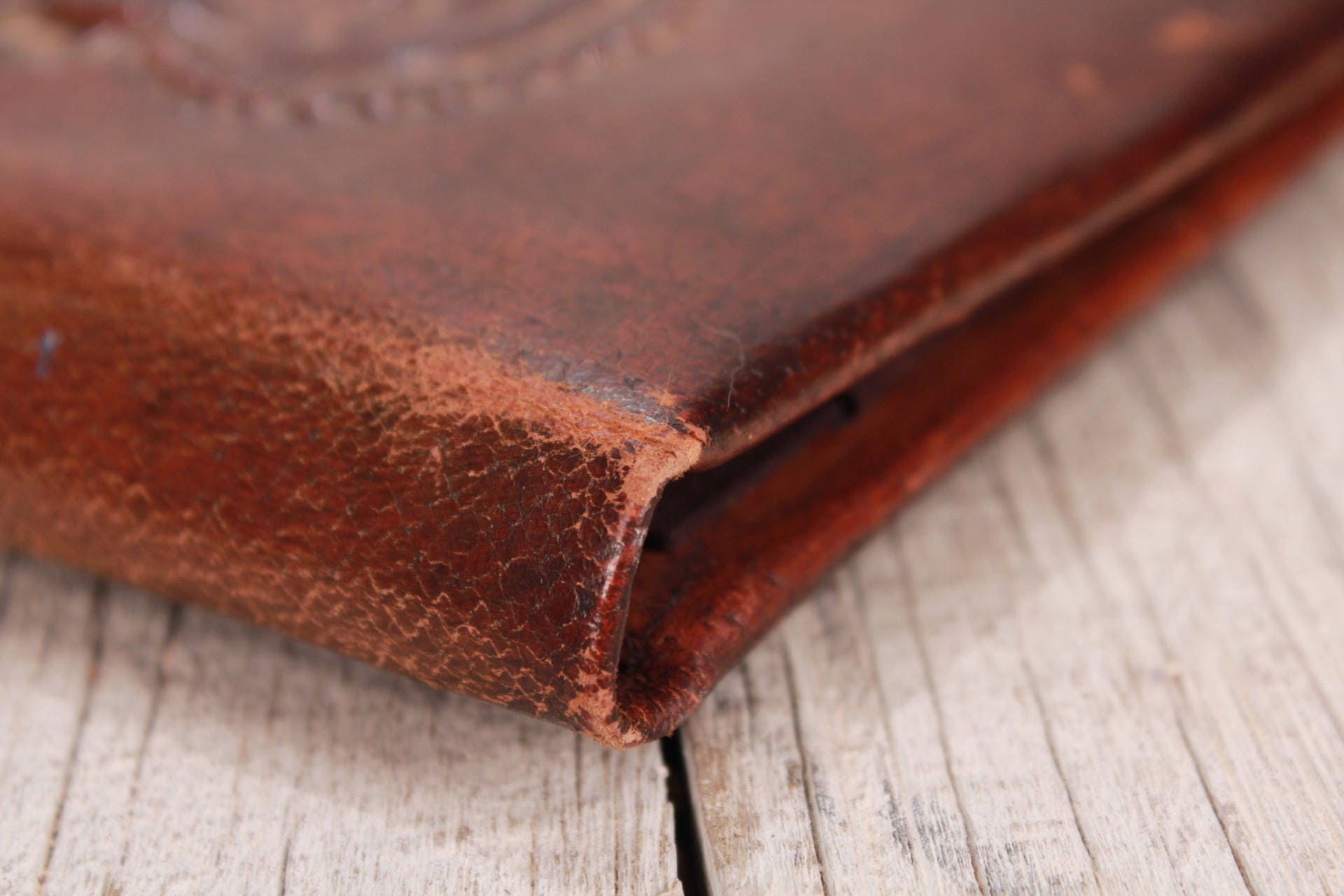 Vintage Leather Notebook Cover Book Cover Folder Document | Etsy