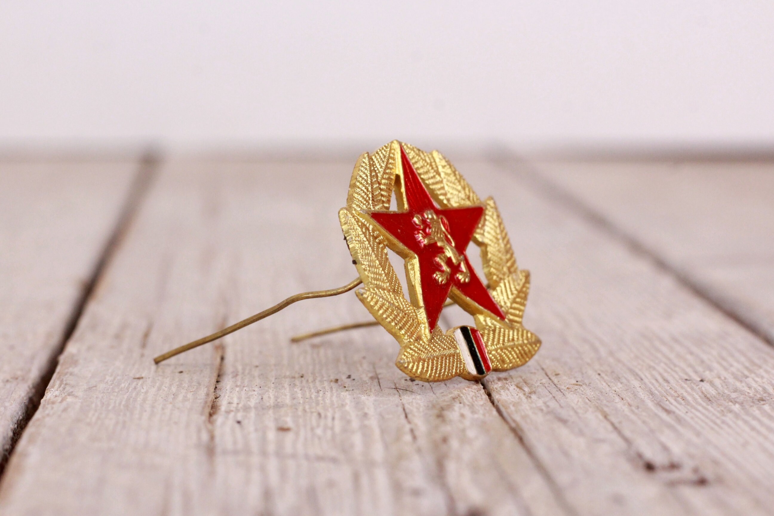 Vintage Star Pin With Leon Military Five Star Red Star Army | Etsy