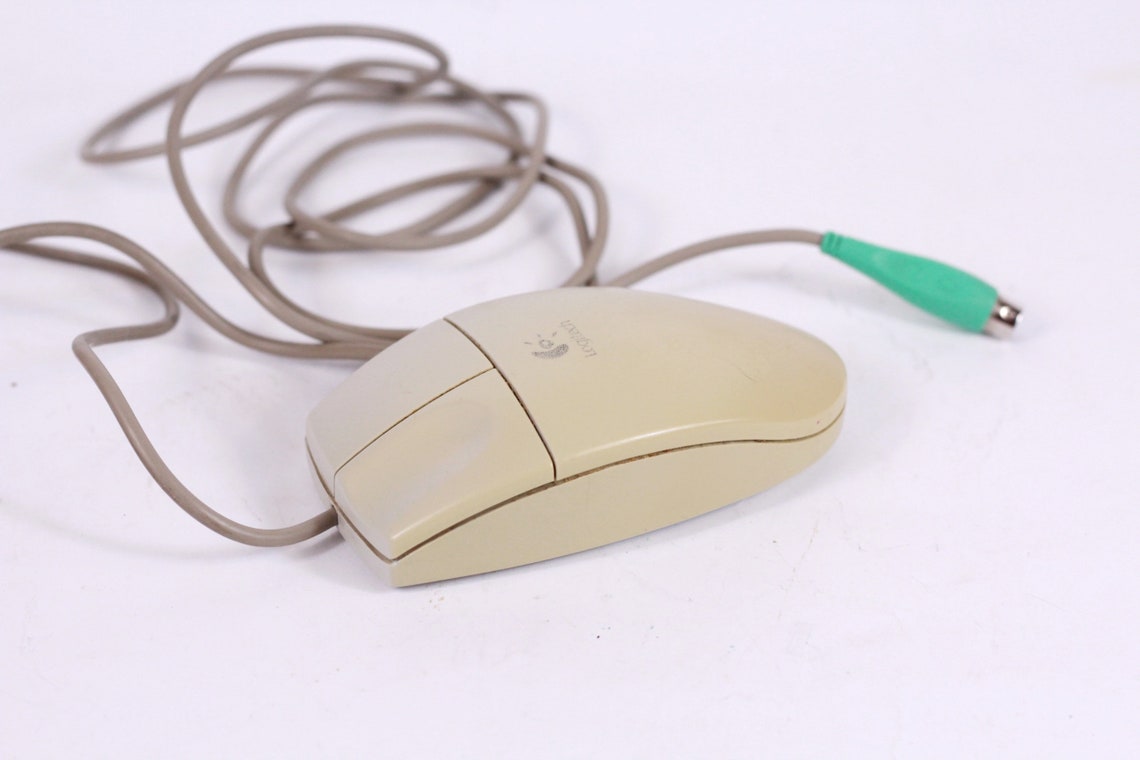Vintage Logitech Mouse for Computer Two Button Office - Etsy