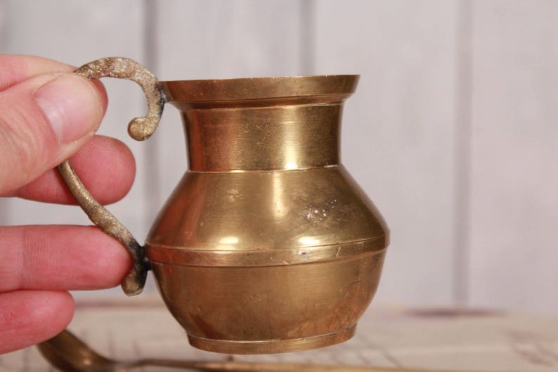 Brass Jug Brass Jug With Spoon Brass Pitcher Brass Jar Jug - Etsy