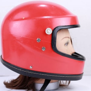 Vintage Motorcycle Helmet - 1980s Helmet - Red/black Motorcycle Helmet ...