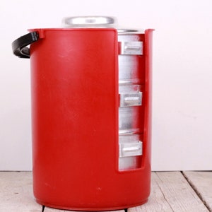 Vintage Lunch Box Bucket 3 in 1 Food Carrier Lunch Pail Camping Set ...