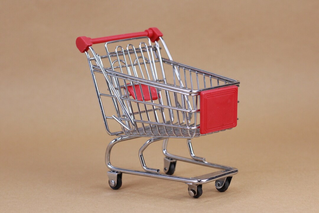 Supermarket Miniature Cart, Dollhouse Decor, 1:12 Scale Mini ...