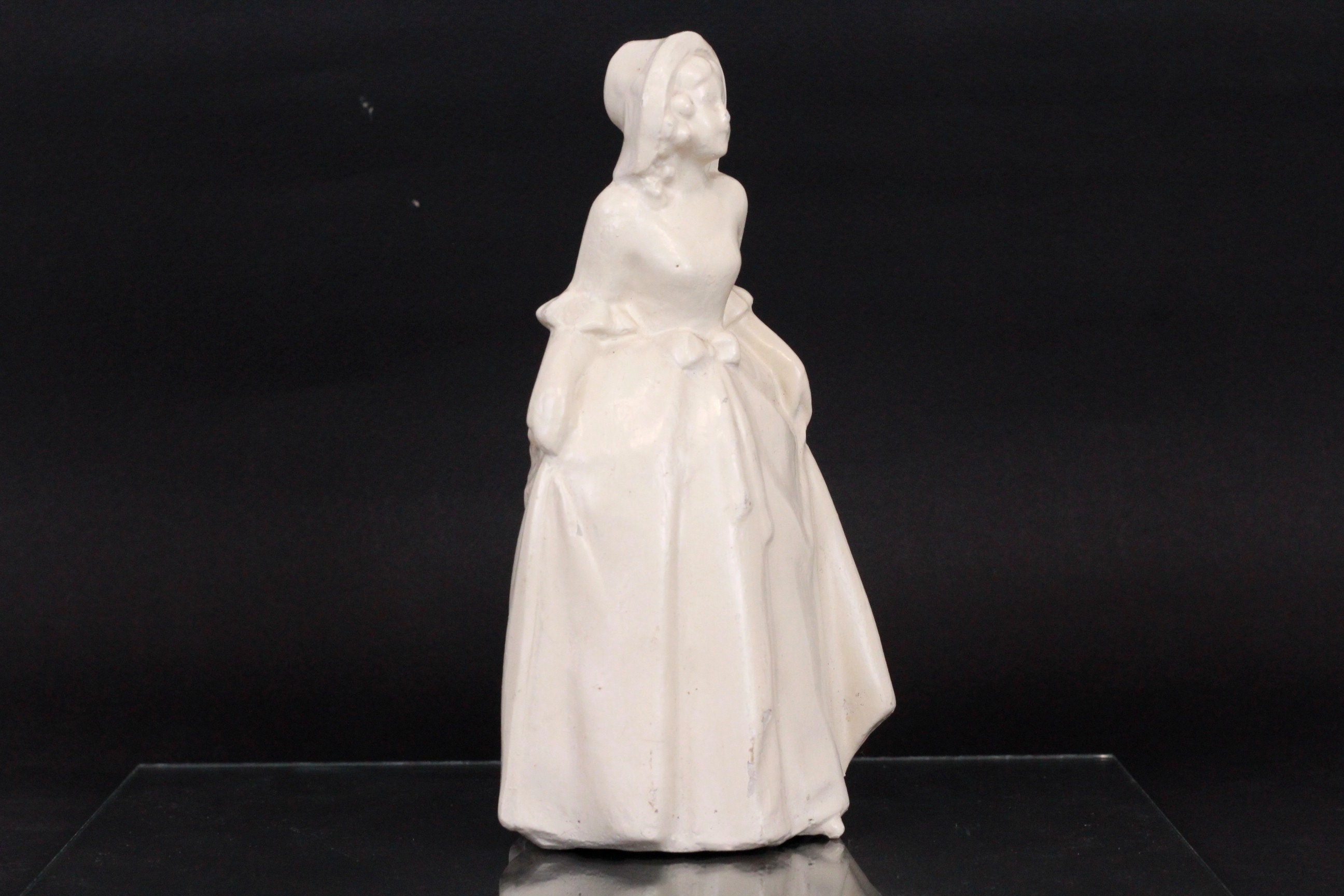 Vintage Ceramic Lady Figure, White Woman Statuette, Victorian Woman - Etsy