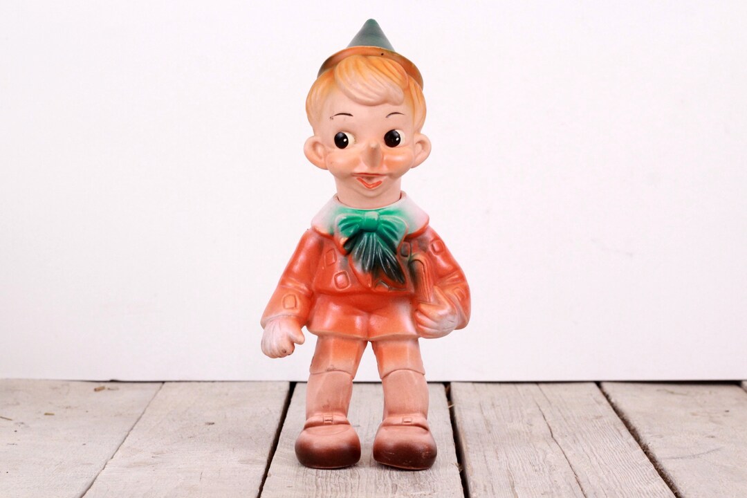 Vintage Pinocchio Rubber Bath Baby Toy, Doll - Etsy