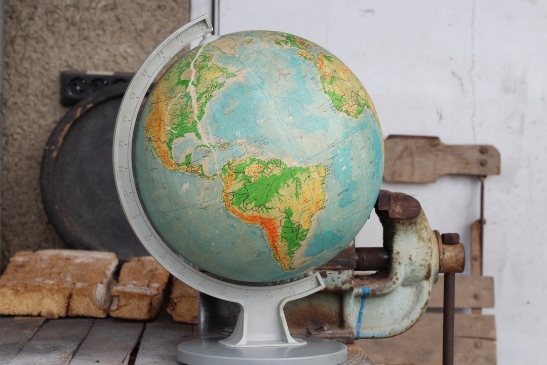 Vintage Large Globe World Globe Earth Bowl Big Globe Collectible - Etsy