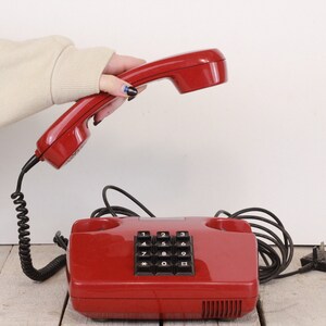 Vintage Push Button Phone Telephone Classic Telephone Red - Etsy